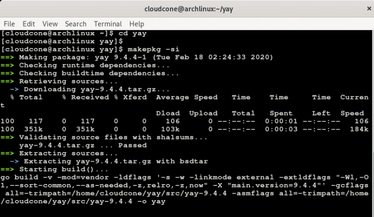 How to install Yay helper on ArchLinux - Tutorials and How To - CloudCone