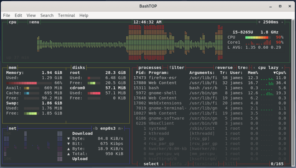 Install Bashtop on Linux – A Nifty Resource Monitor For Linux - Tutorials and How To - CloudCone