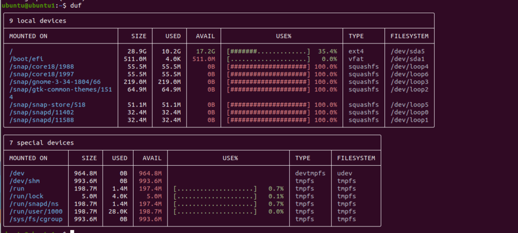 How To Install Duf On Ubuntu 20 04 Tutorials And How To Cloudcone